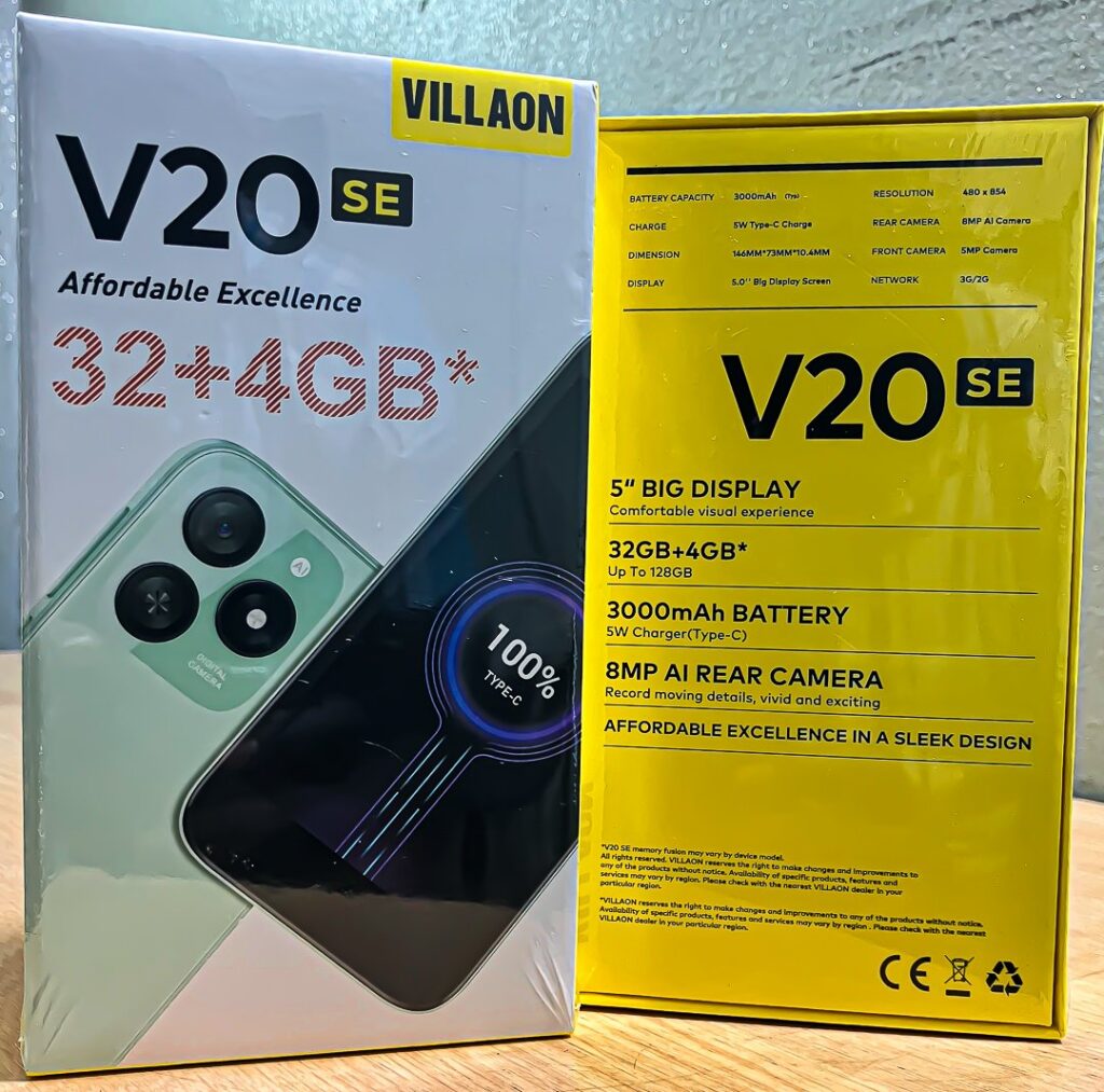 VILLAON V20 SE 32+2GB 5″ 3000MAH 8MP(AI) +5MP – Alkay